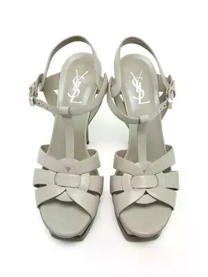 Saint Laurent Tribute Leather Heeled Sandals