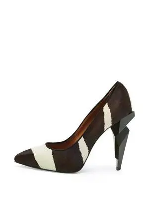 Fendi Zebra Print Diamond Heel Pumps