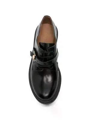 SERGIO MORETTI FIRENZE Leather Derby Shoes With Buckle Detail