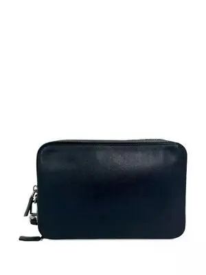 Prada Saffiano Leather Portfolio Zip Clutch Bag