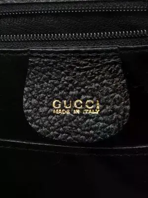 Gucci Calfskin Bamboo Night Satchel - Black