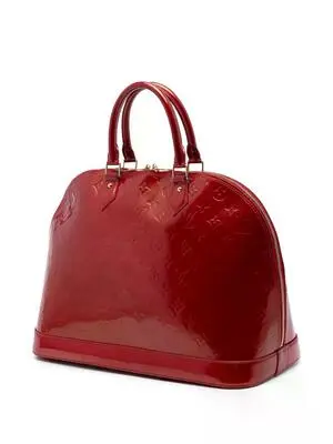 LOUIS VUITTON Monogram Vernis Alma Gm Handbag - Red