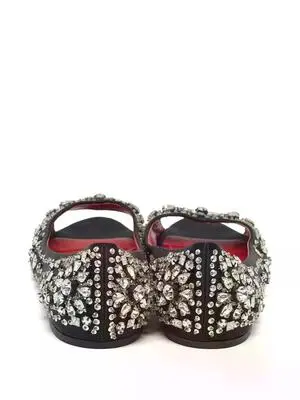 Moschino Crystal-embellished Ballet Flats