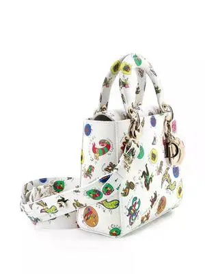 Dior Lady Bag Printed Leather Small Satchel - Multicolour