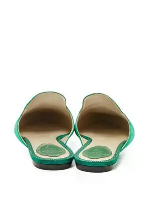 Rene Caovilla Embellished Suede Mules