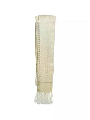 Valentino Garavani Monogram Lurex Jacquard Scarf - Neutrals