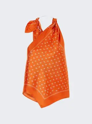 Christopher Esber Bandana Scarf Tie Top Carnelian Bandana Print - Multi