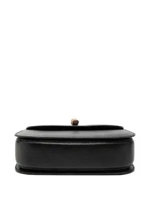 Gucci Small Grained Calfskin Bamboo Night Satchel - Black