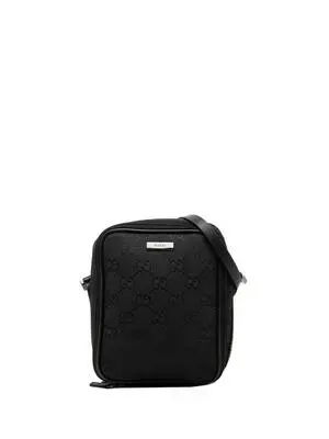 Gucci Gg Canvas Double Zip Accessory Pouch Vanity Bag