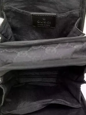 Gucci Gg Canvas Double Zip Accessory Pouch Vanity Bag