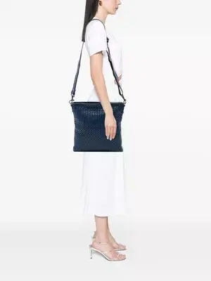 Bottega Veneta Nappa Intrecciato Vn Crossbody Bag - Blue