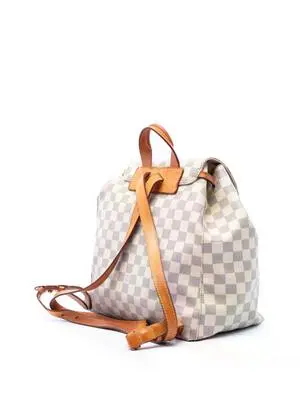 LOUIS VUITTON Damier Azur Sperone Backpack - White