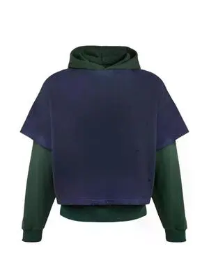FOUND Distressed Layered Hoodie