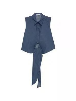 MOUTAKI Sleeveless Tie-waist Shirt