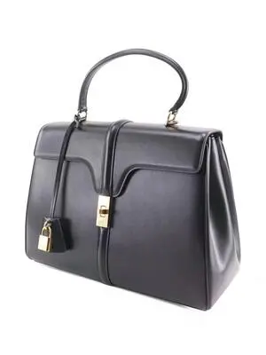 Celine Calfskin 16 Top Handle Bag - Black