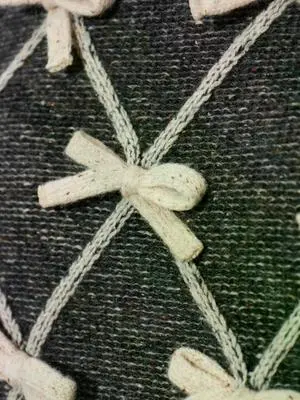 Moschino Diamond-knit Sweater With Bow Embellishments
