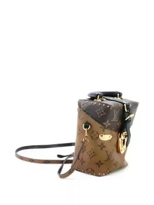 LOUIS VUITTON Studded Reverse Monogram Canvas Camera Box Handbag