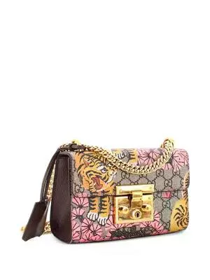 Gucci Padlock Bengal Print Gg Coated Canvas Small Shoulder Bag - Brown