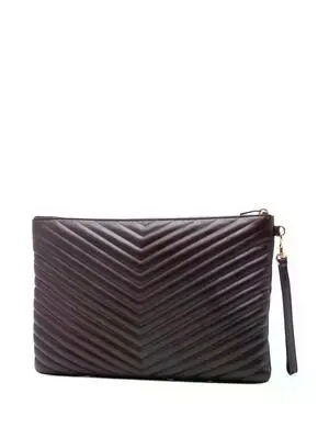 Saint Laurent Chevron Calfskin Cassandre Document Holder Clutch Bag