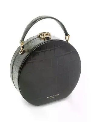 ASPINAL OF LONDON Leather Hat Box Tote Bag