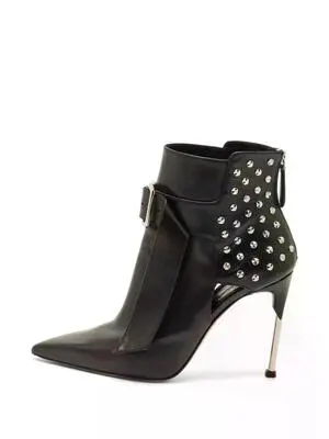 Alexander McQueen Pointed-toe Buckled Ankle Boots