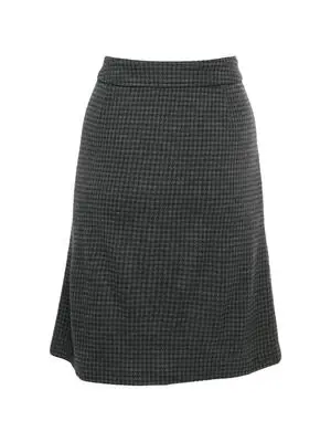Etro Houndstooth Pleated Mini Skirt