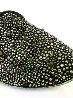 STUART WEITZMAN Embellished Suede Loafers
