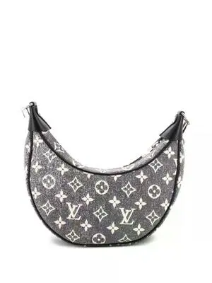 LOUIS VUITTON Monogram Jacquard Denim Loop Hobo Bag