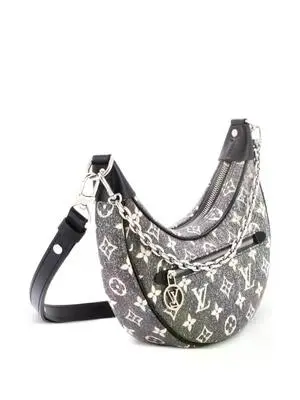LOUIS VUITTON Monogram Jacquard Denim Loop Hobo Bag