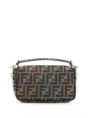 Fendi Zucca Canvas Mini Baguette Bag