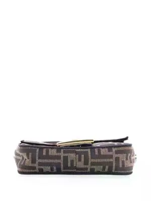 Fendi Zucca Canvas Mini Baguette Bag