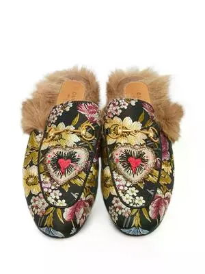 Gucci Princetown Horsebit Brocade Mules