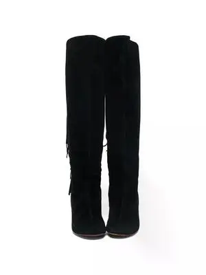 CHRISTIAN LOUBOUTIN Fringe Wedge Boots