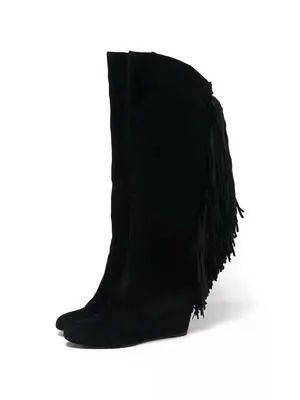 CHRISTIAN LOUBOUTIN Fringe Wedge Boots