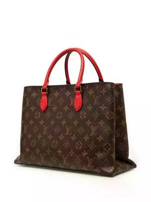 LOUIS VUITTON Monogram Flower Tote Satchel - Brown