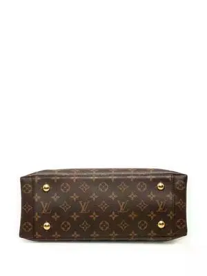 LOUIS VUITTON Monogram Flower Tote Satchel - Brown
