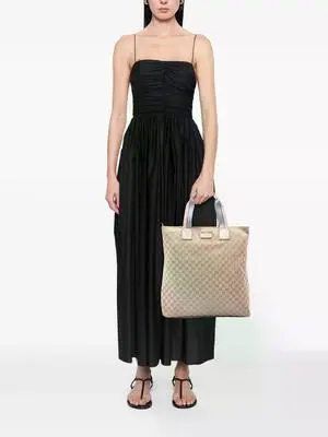 Gucci Gg Canvas Web Vertical Tote Bag - Neutrals