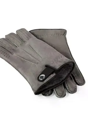Brunello Cucinelli Suede Shearling Gloves With Wool Lining