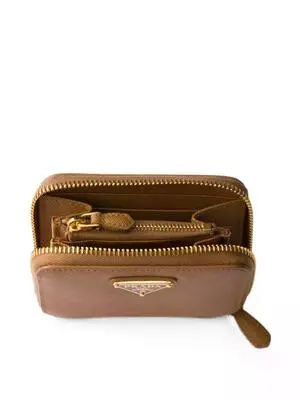 Prada Small Saffiano-leather Wallet - Neutrals