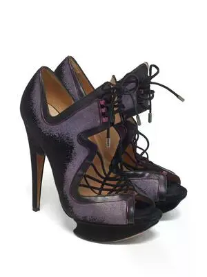 NICHOLAS KIRKWOOD Peep-toe Lace-up Pumps