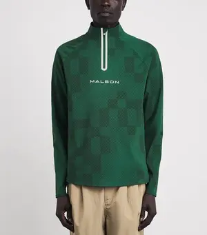MALBON Performance Mesh Quarter-zip Mid-layer
