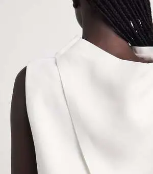 Khaite Satin Astor Draped Mini Dress