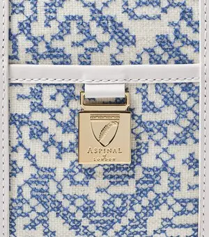 ASPINAL OF LONDON Canvas Raffia Henley Tote Bag