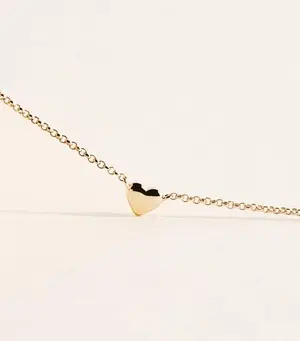 ASTRID & MIYU Plated Sterling Silver Heart Charm Necklace