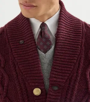 Brunello Cucinelli Silk Geometric Tie