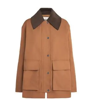 GANNI Corduroy-collar Field Jacket