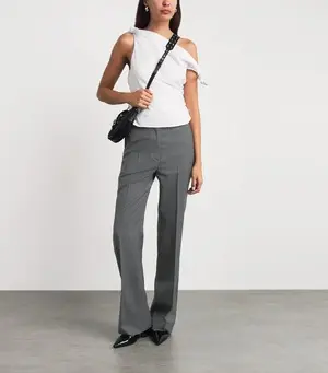 GANNI Wool-blend Straight Trousers