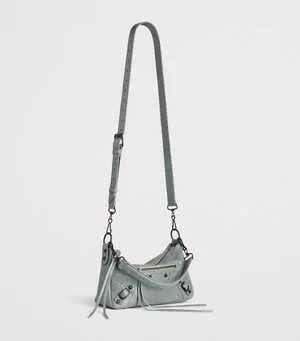 Balenciaga Mini Leather Le City Moto Shoulder Bag