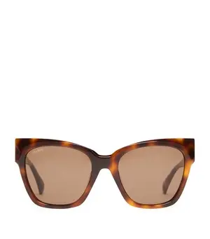 Max Mara Acetate Tortoiseshell Butterfly Sunglasses