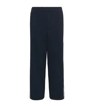Commas Crochet Stripe Sweatpants - Navy
